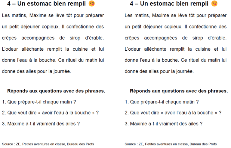La nourriture : textes courts - French Reading Pack A1 A2, apprendre le ...